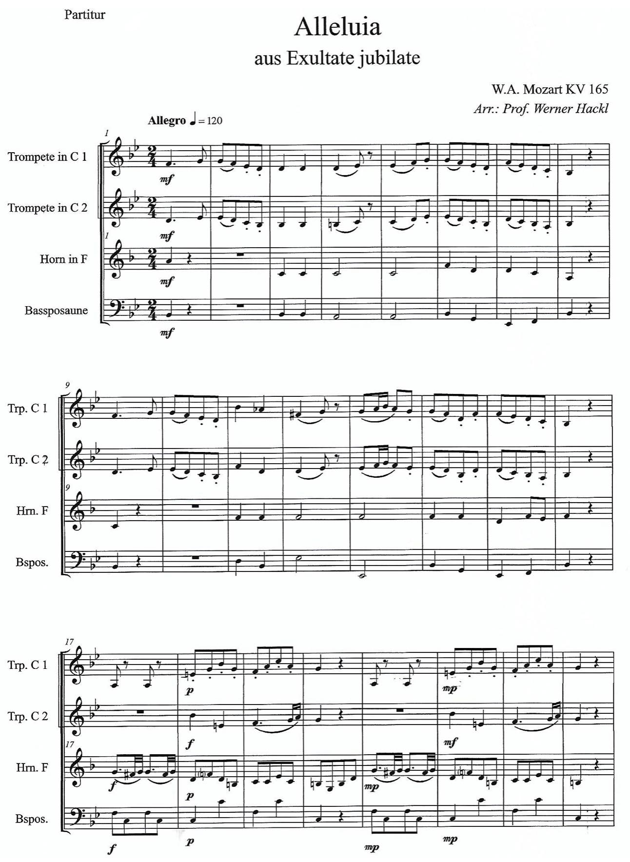 Alleluia aus Exsultate jubilate – Vienna Wind Music